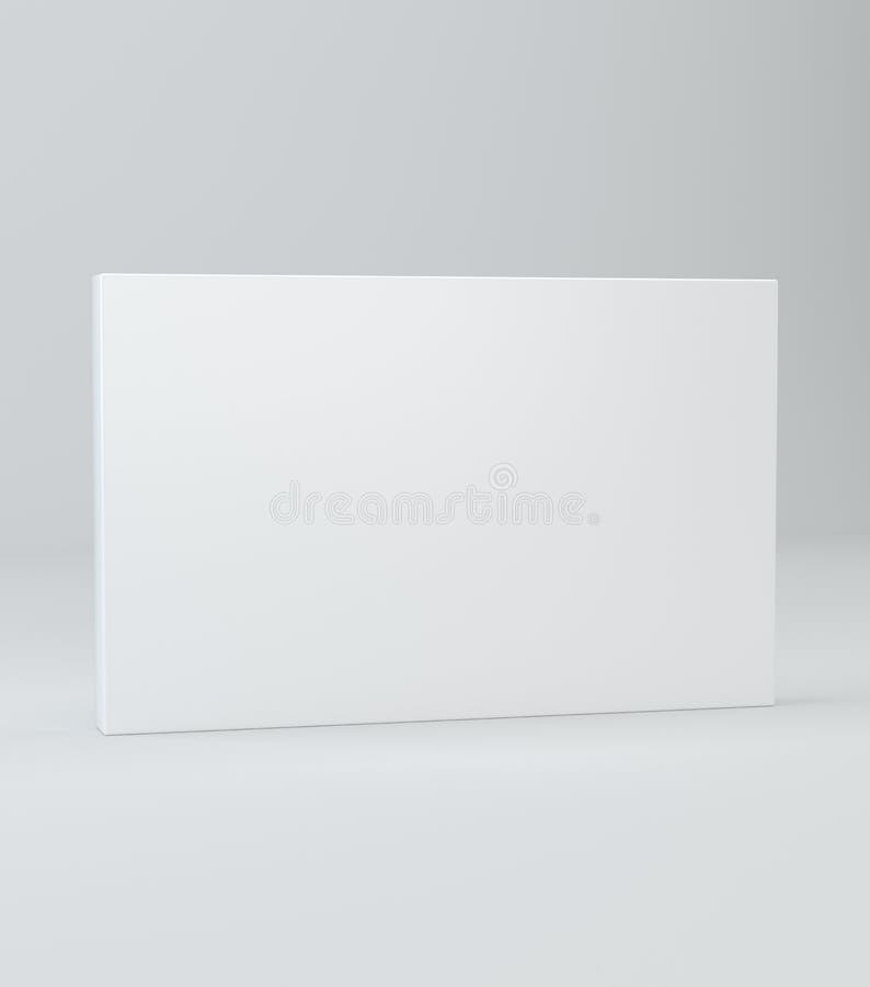 White Realistic Rectangle Box Package Mockup with Shadow for Your ...