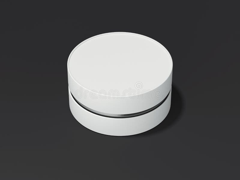 White Box Stands on Black Floor. 3d Rendering Stock Illustration ...