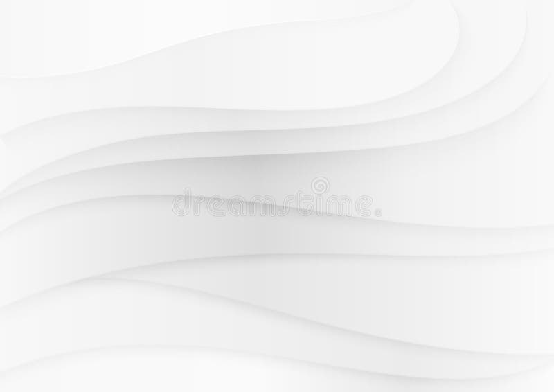 White Realistic Soft Paper Waves Texture Background. Stock Vector ...