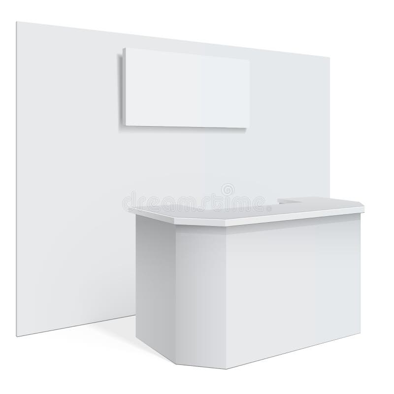 White Reception or Information Desk. Stock Vector - Illustration of ...