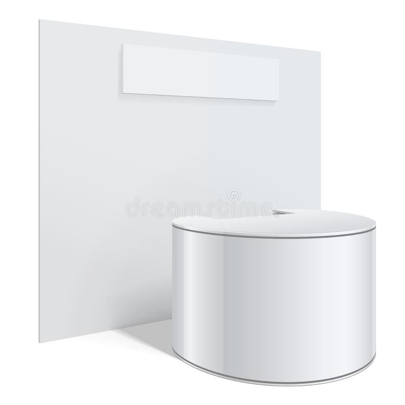 White Reception or Information Desk. Stock Vector - Illustration of ...