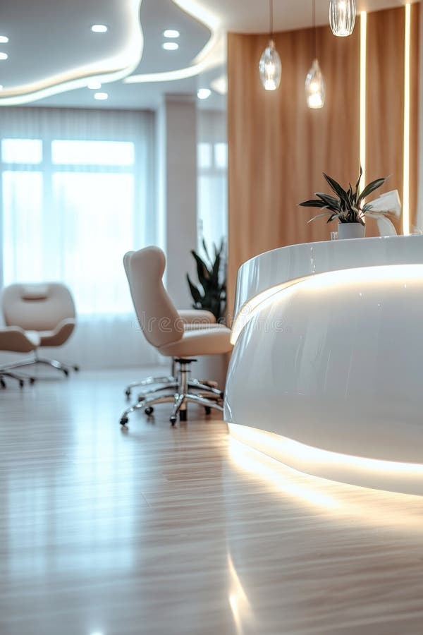 White Reception Table stock photo. Image of generated - 377216044