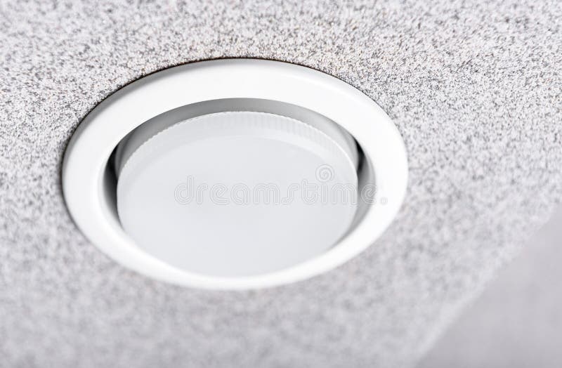 White Recessed Light in Ceiling. Stock Photo - Image of room, recessed ...