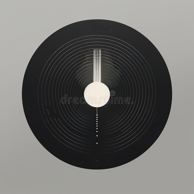 Dynamic Energy Flow: Black and White Record Design Inspired by Nicolas ...