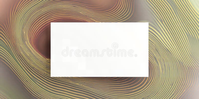 A White Rectangle on a Background of Swirling Golden Lines Creating a ...