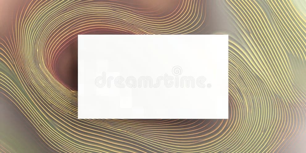 A White Rectangle on a Background of Swirling Golden Lines Creating a ...
