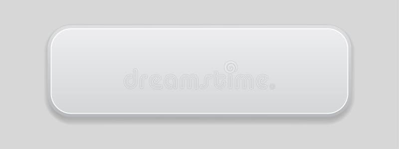 White Rectangle Button. 3d Web Interface Element Stock Vector ...