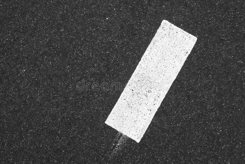 White Rectangle on Dark Gray Tarmac Stock Photo - Image of abstract ...