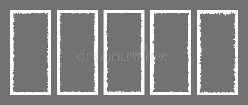 White Rectangle Form with Jagged Edges. Ripped and Cutout Paper Torn ...