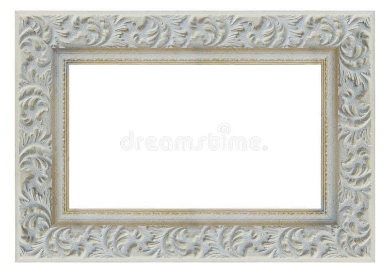 White rectangle frame stock image. Image of ornate, frame - 132336417