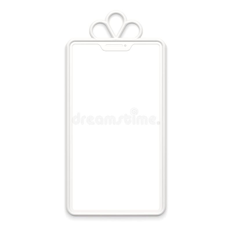 White Rectangle Gift Box Frame Smartphone Screen Copy Space Advertising ...