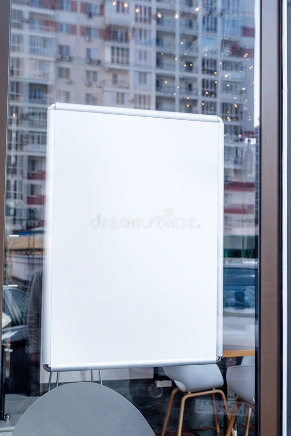White Rectangle Logo on Wall with Windows ,exterior for Mockup Design ...
