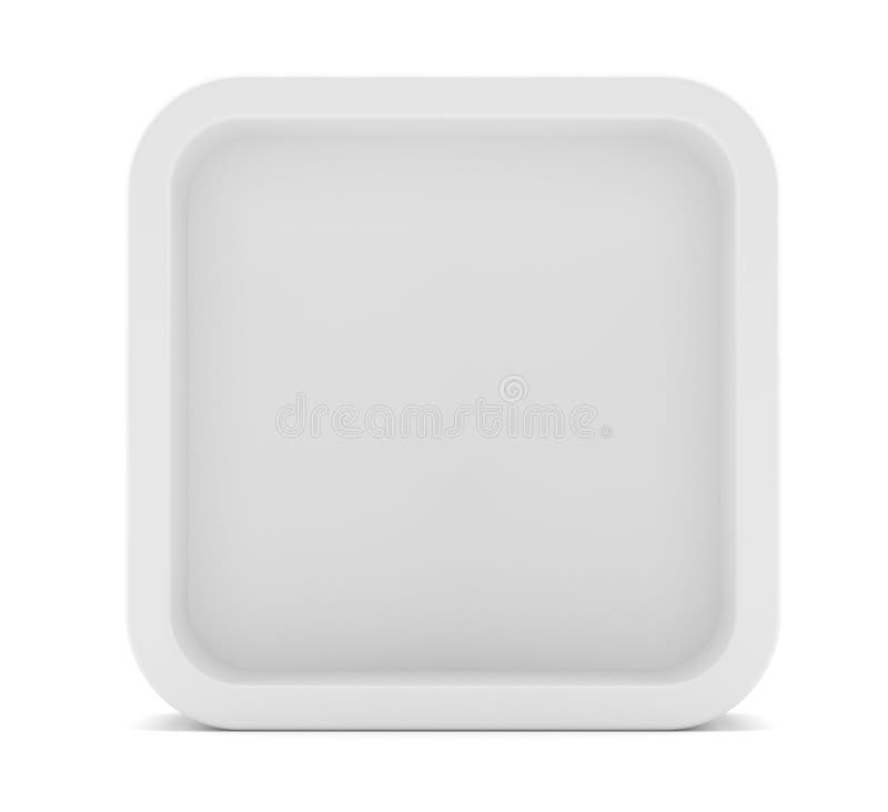 White Rectangle with Rounded Corner Stock Illustration - Illustration ...