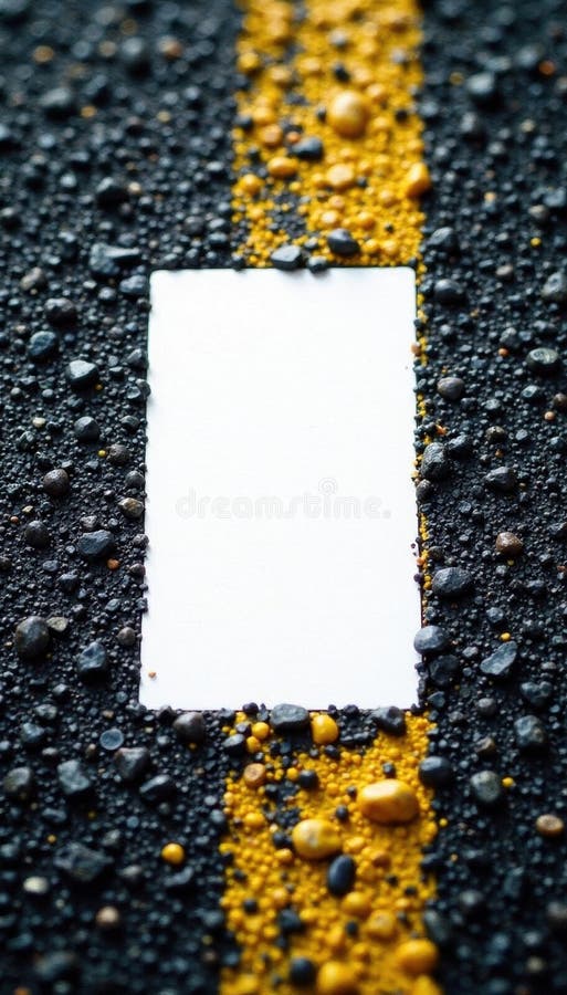 White Rectangle, Yellow Lines, Asphalt Close Up , Highway, Abstract ...
