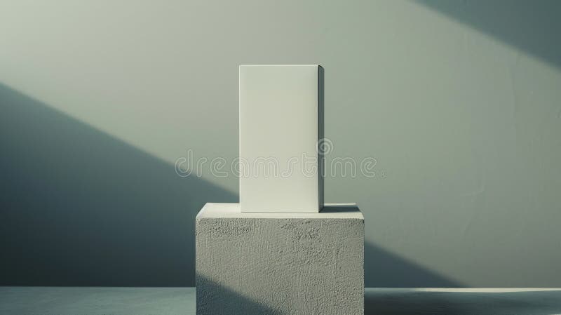 A White Rectangular Block is Positioned on a Concrete Pedestal ...