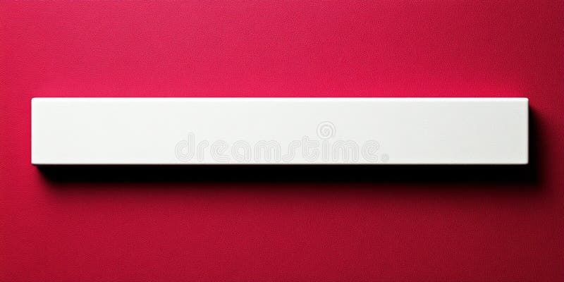 White Rectangular Block on Red Background Minimalist Modern Design ...