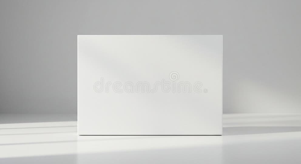 A White Rectangular Block Stands on a Smooth, Light-colored Surface ...