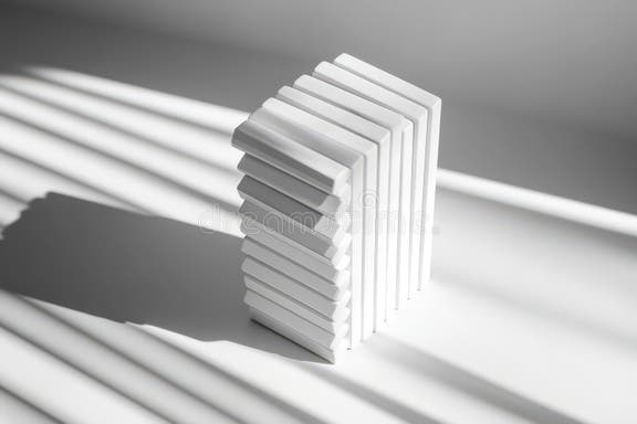 White Rectangular Blocks Stacked Forming a Unique Structure Stock ...