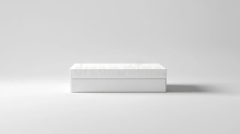 White Rectangular Box on White Background Stock Illustration ...
