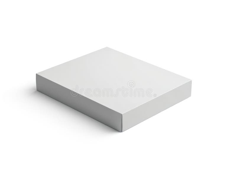 White Rectangular Box in Minimalist Scene on Gray Beige Background ...