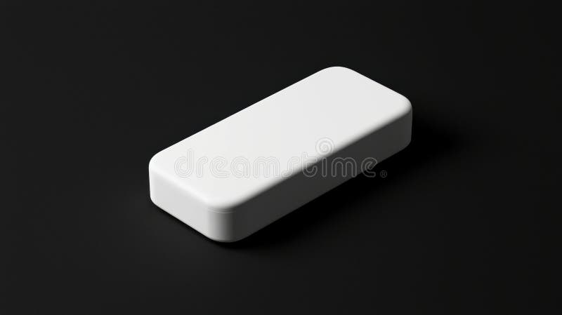 A White Rectangular Box with a Rounded Corner. Stock Image - Image of ...