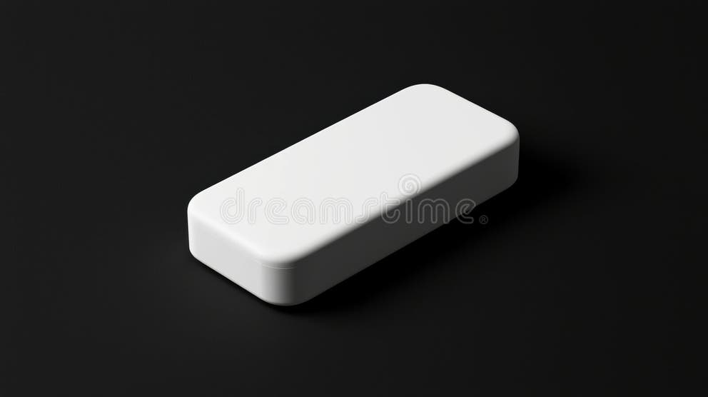 A White Rectangular Box with a Rounded Corner. Stock Image - Image of ...