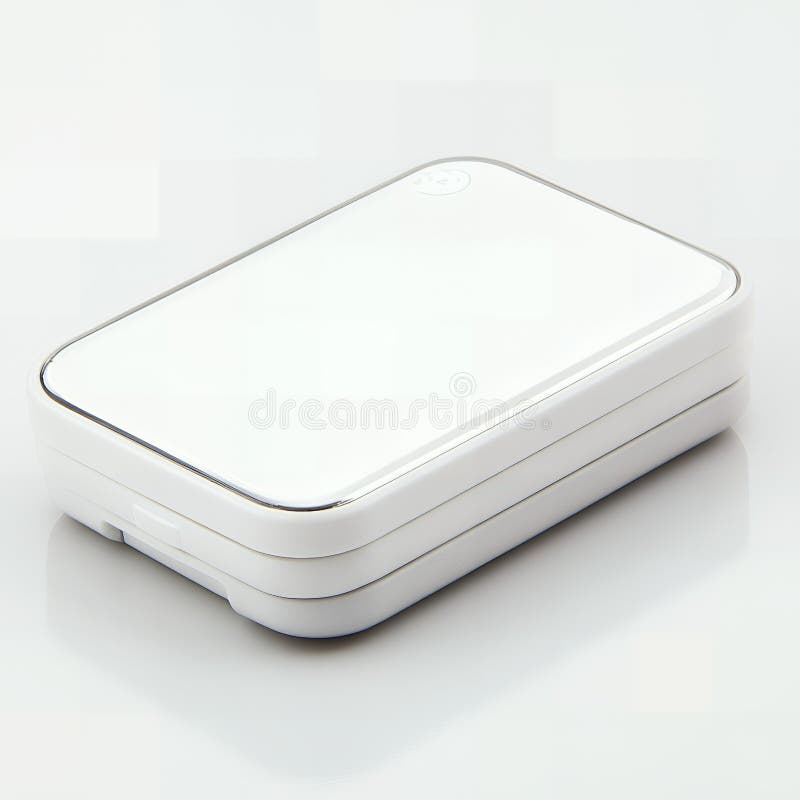 White Rectangular Box with a Rounded Edge Stock Illustration ...