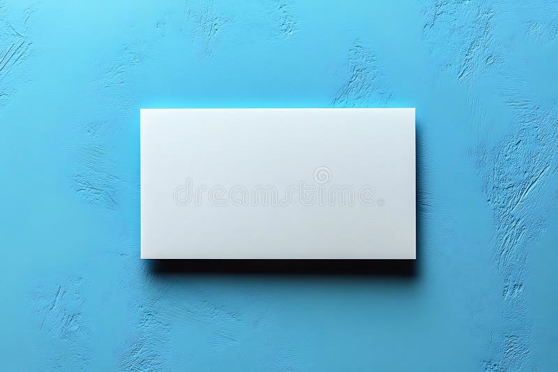 White Rectangular Canvas Mockup on a Light Blue Textured Background ...