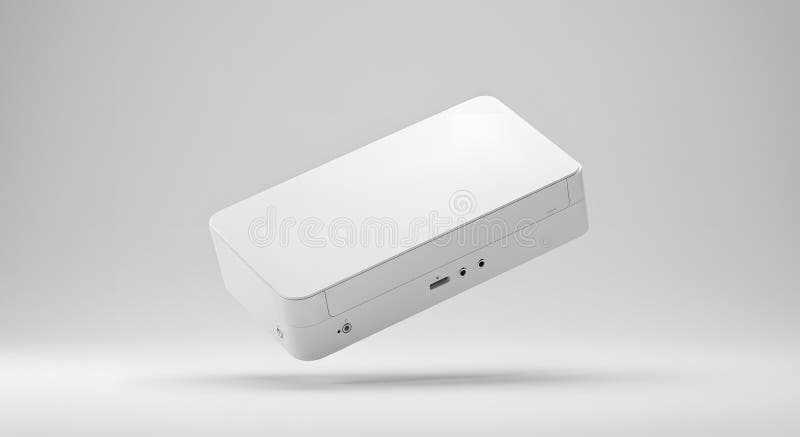 White Rectangular Device, Modern Minimalist Gadget, Compact Electronic ...