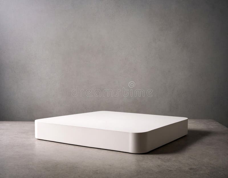 White Rectangular Display Stand for Product Showcase on Marketplaces ...