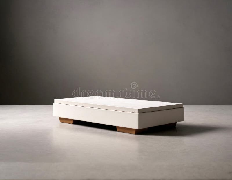 White Rectangular Display Stand for Product Showcase on Marketplaces ...