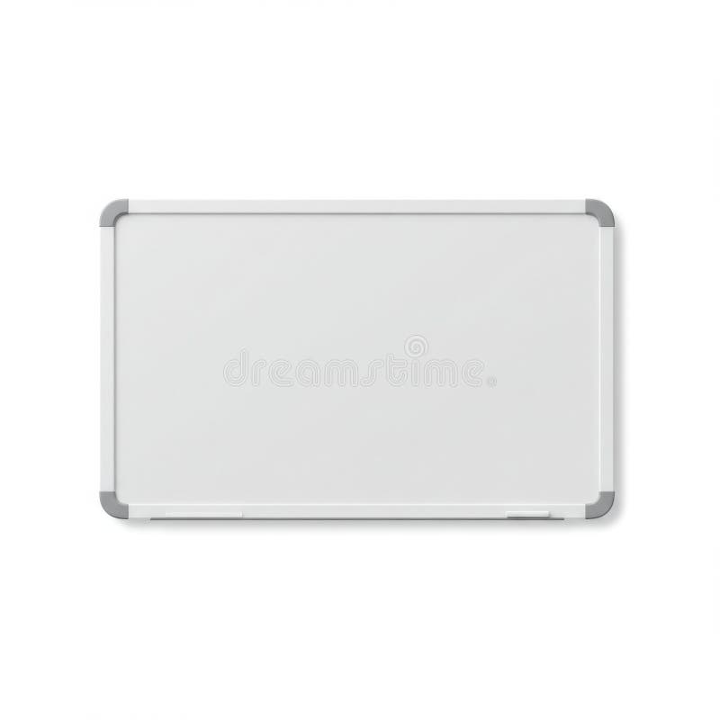 White Rectangular Dry Erase Board with Grey Frame Stock Illustration ...