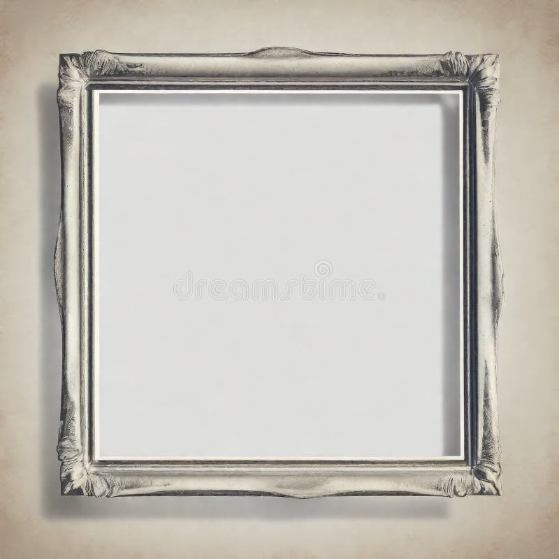 White Rectangular Frame on Blank Background Stock Illustration ...