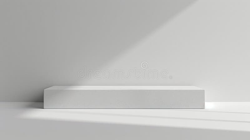 White Rectangular Low Podium on a White Background. a Podium, Stage for ...