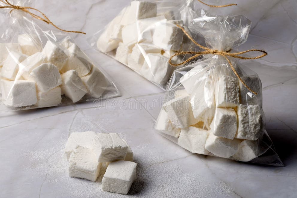 White Rectangular Marshmallow. Homemade Cooking Stock Image - Image of ...