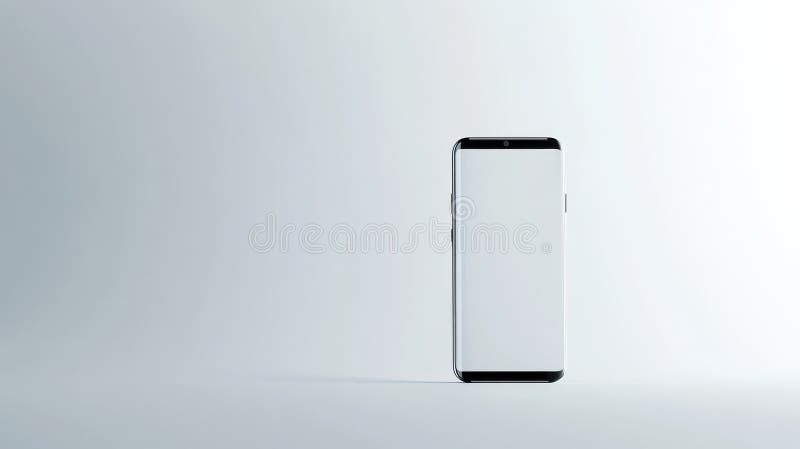 White Rectangular Object with Black Accents on Light Gray Background ...