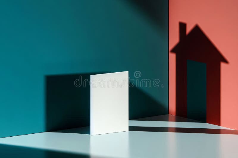 White Rectangular Object Standing on Flat Surface with House-shaped ...