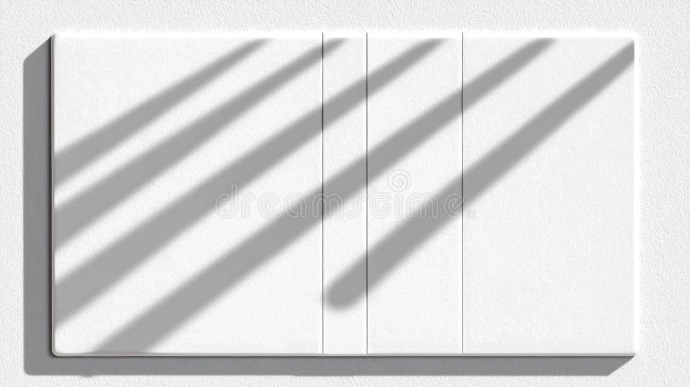 A White Rectangular Object with Three Vertical Lines on the Right Side ...