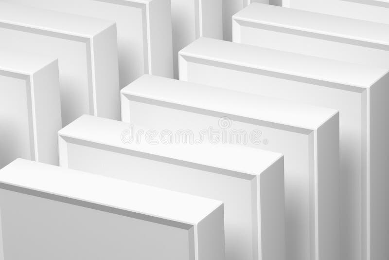 White Rectangular Objects Background Stock Illustration - Illustration ...