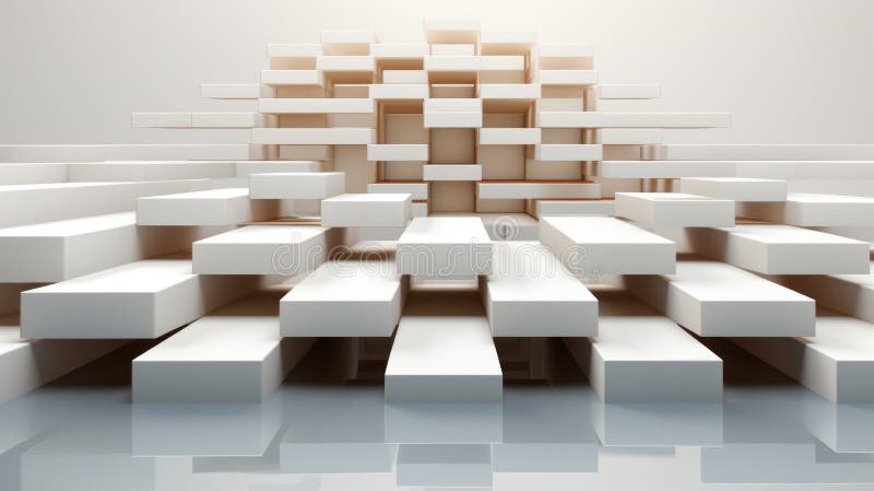 A White Rectangular Objects Stacked Together Stock Illustration ...