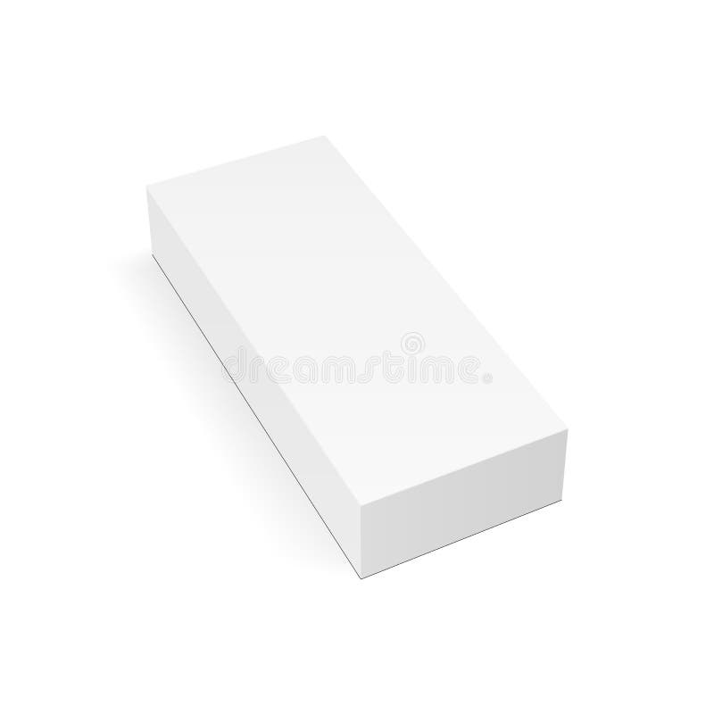 Rectangular Box Mock Up with Hanger - Side View Stock Vector ...