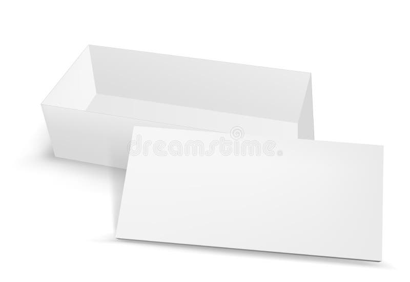 White Rectangular Package For Snacks, Food And Chocolate. Open Box ...