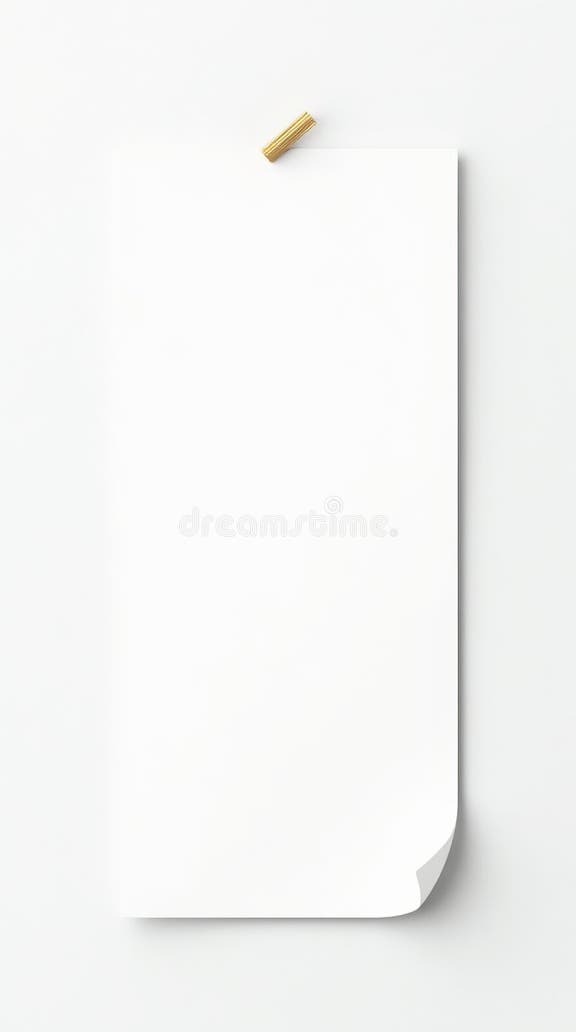 White Rectangular Paper Sticker Label Isolated on a Plain Background ...