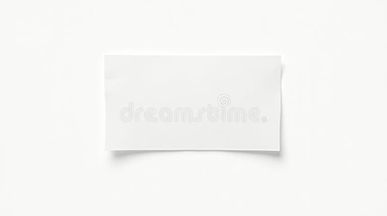 White Rectangular Paper Sticker Label on Plain Background Stock ...