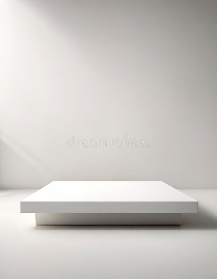 White Rectangular Pedestal for Product Display - Indoors Stock ...