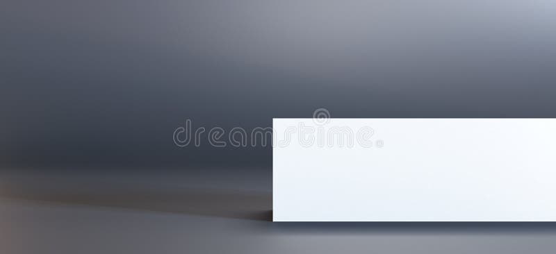 A White Rectangular Platform in an Empty Gray Room Stock Illustration ...