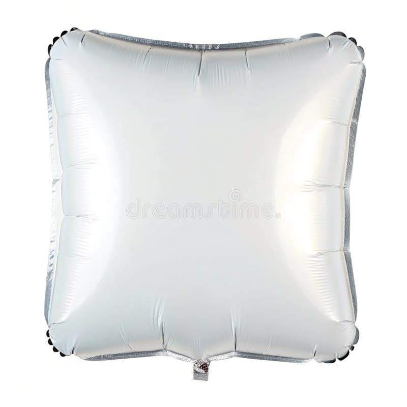 White Rectangular Shaped Foil Balloon Isolated on White Background ...