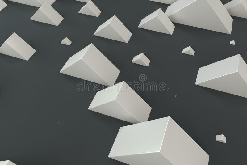 White Rectangular Shapes of Random Size on Black Background Stock ...