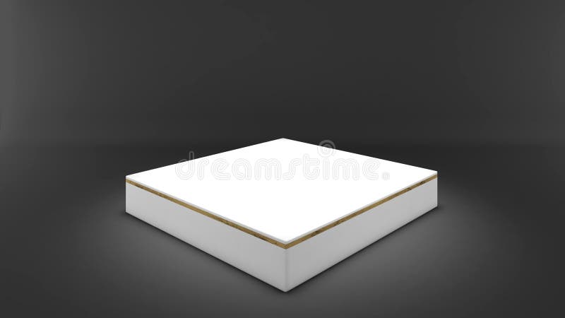 White Rectangular Stand on the Black Back Flap, Gold Frame ,mock Up ...