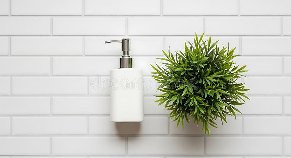 White, Rectangular Subway Tiles Serve As the Backdrop for a ...